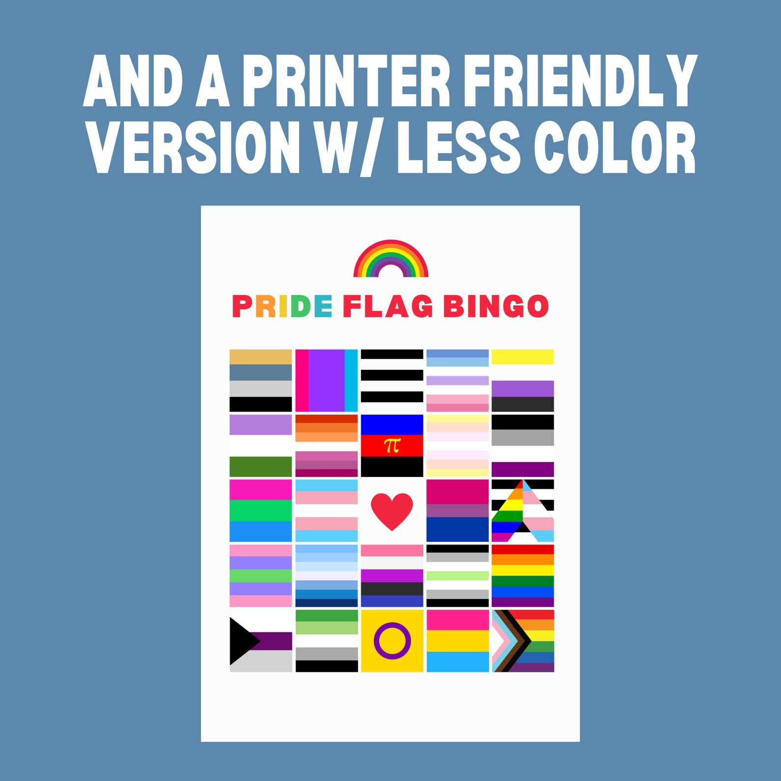 Pride Flag BINGO Printable Party Game LGBTQIA // BINGO Cards // Pride ...
