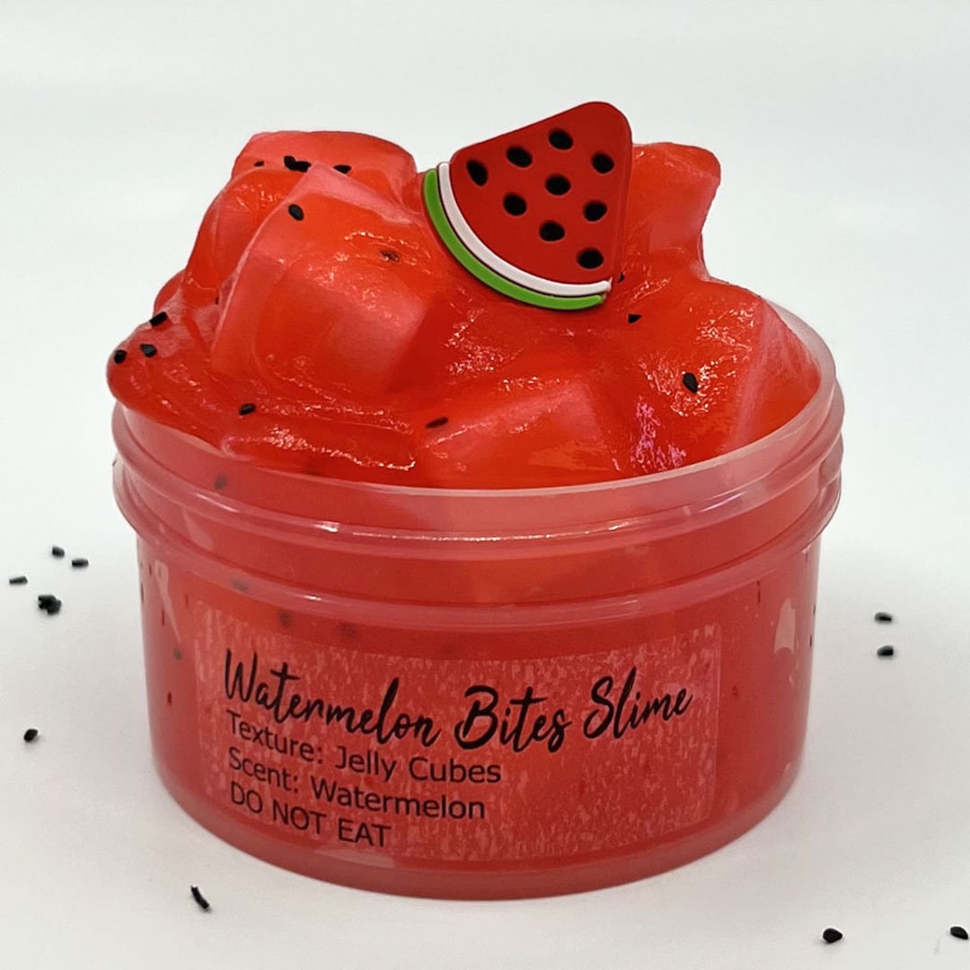 Watermelon Bites Jelly Cubes Scented Slime - Etsy