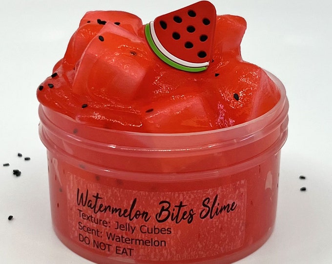 Watermelon Bites Jelly Cubes Scented Slime - Etsy