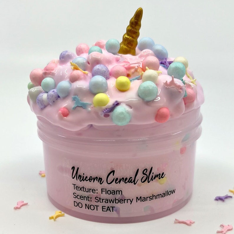 Unicorn Cereal Floam Crunchy Scented Slime - Etsy