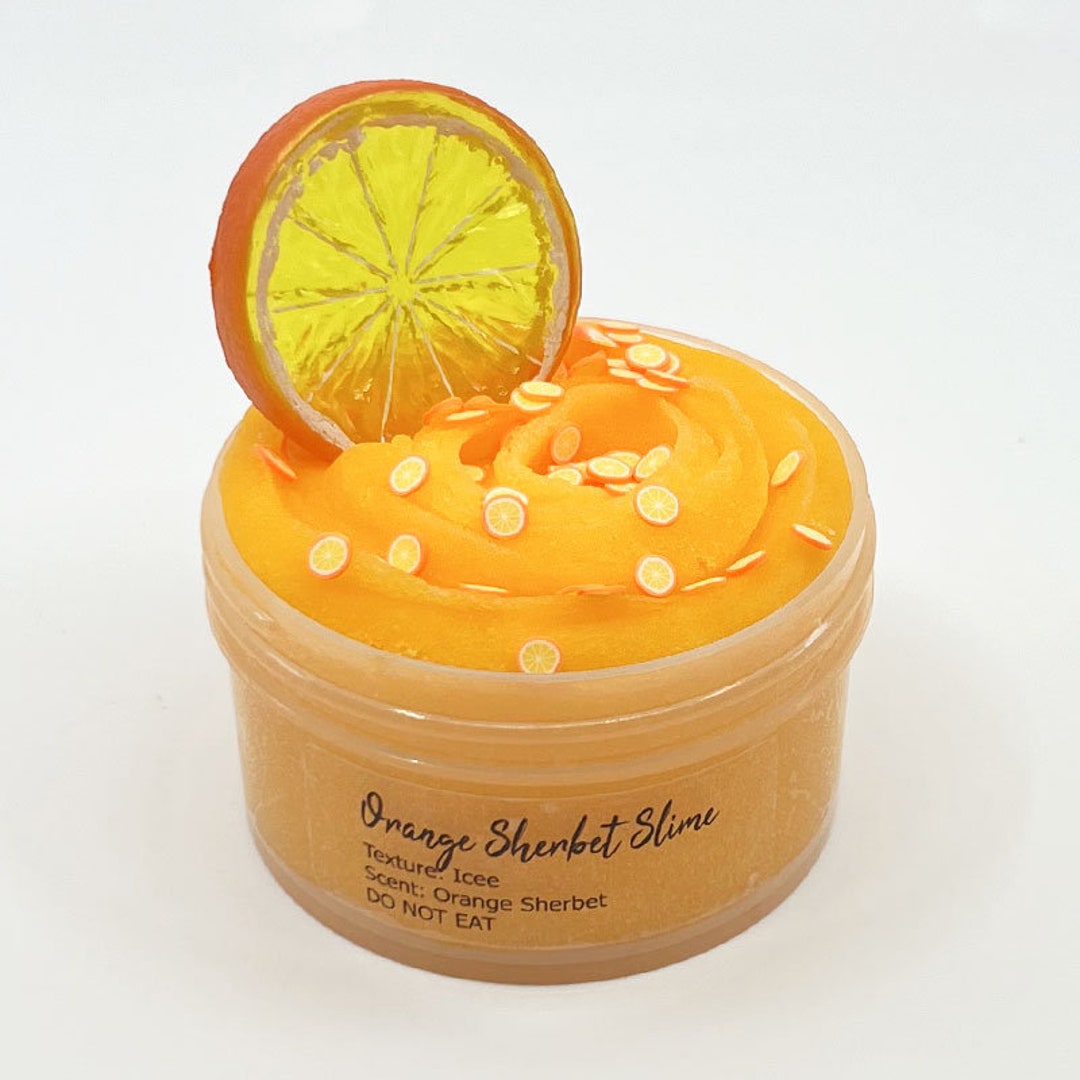 Orange Sherbet Icee Slime, Artistic Rainbow, Slime Shop, Icee, Easter ...