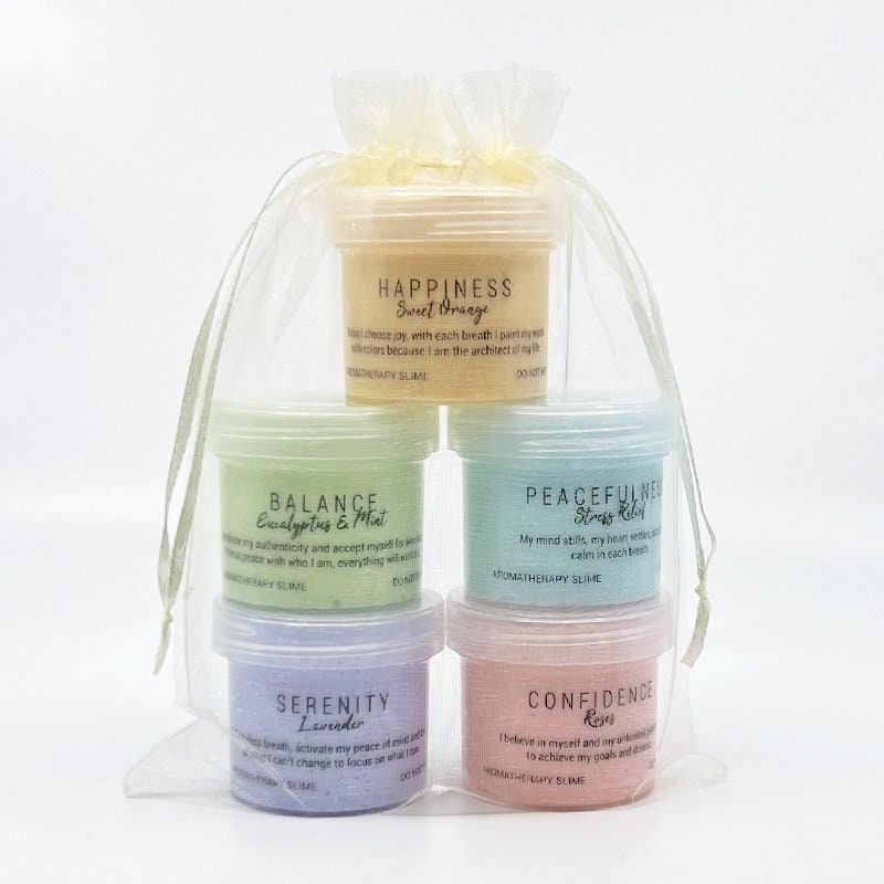 Aromatherapy Dough Sample Slime, Stress Relief, Artistic Rainbow, Slime ...