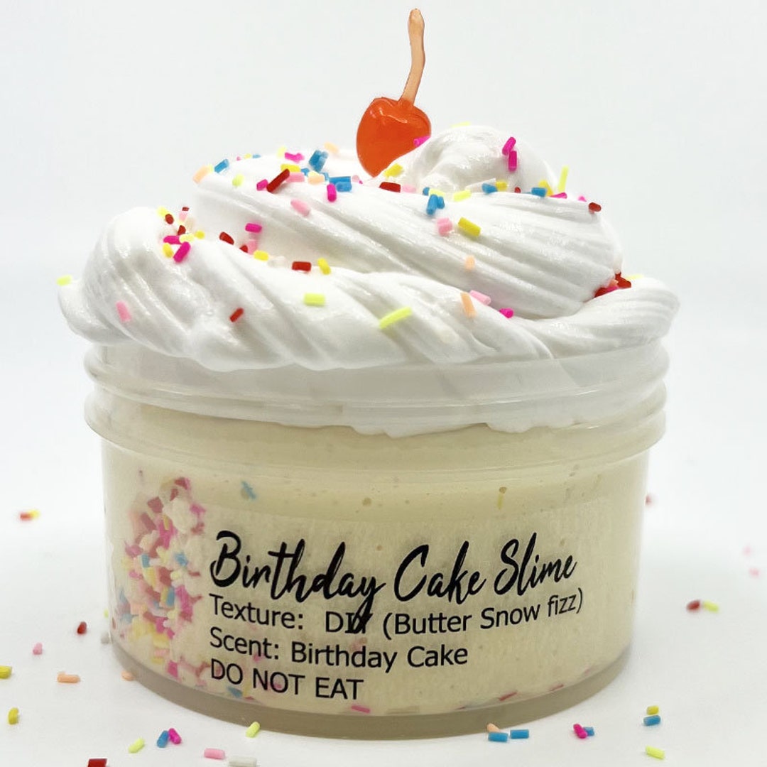 Birthday Cake Butter Snow Fizz Scented Slime - Etsy