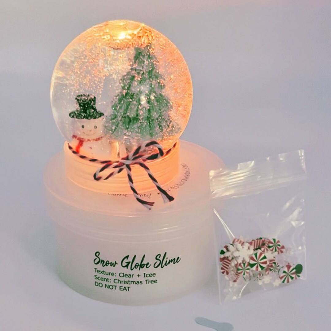 Snow Globe DIY Two-in-one Slime, Clear, Icee, Scented Slime, Christmas ...