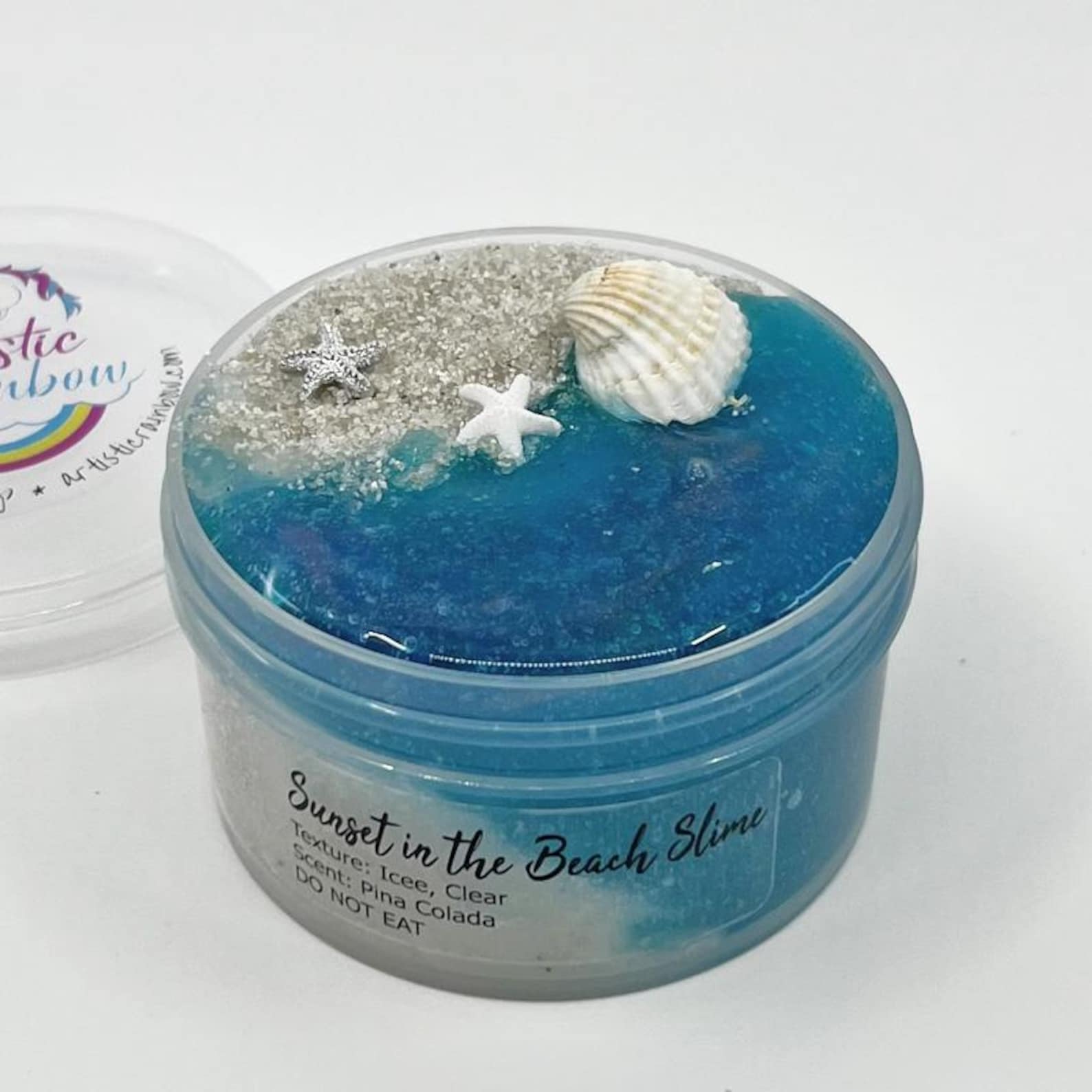 Sunset in the Beach Icee Sand Clear Slime, Pina Colada Scented Slime ...