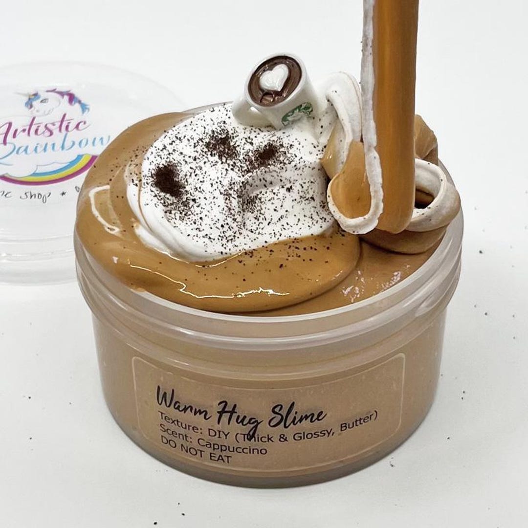 Warm Hug DIY Thick Glossy Butter Slime, Cappuccino Scented Slime Kit ...