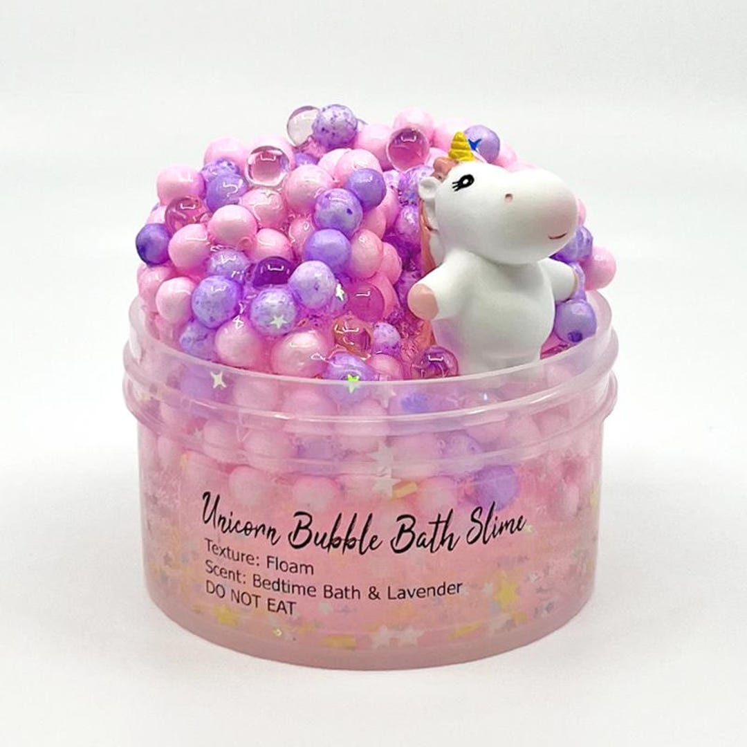 Unicorn Bubble Bath Floam Scented Slime Artistic Rainbow Slime Shop - Etsy