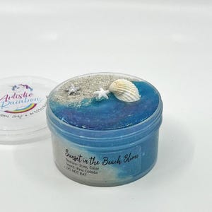 Sunset in the Beach Icee Sand Clear Slime, Pina Colada Scented Slime ...