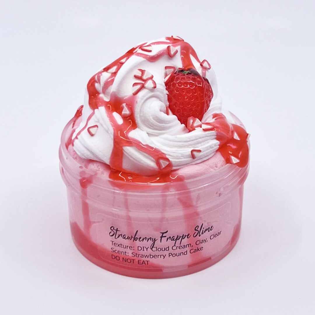 Strawberry Frappe DIY Cloud Cream Clay and Clear Slime, Artistic ...