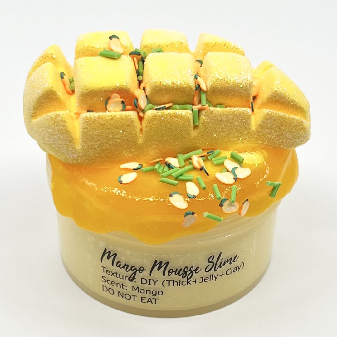 Mango Mousse DIY Thick Glossy Jelly and Clay Scented Slime - Etsy