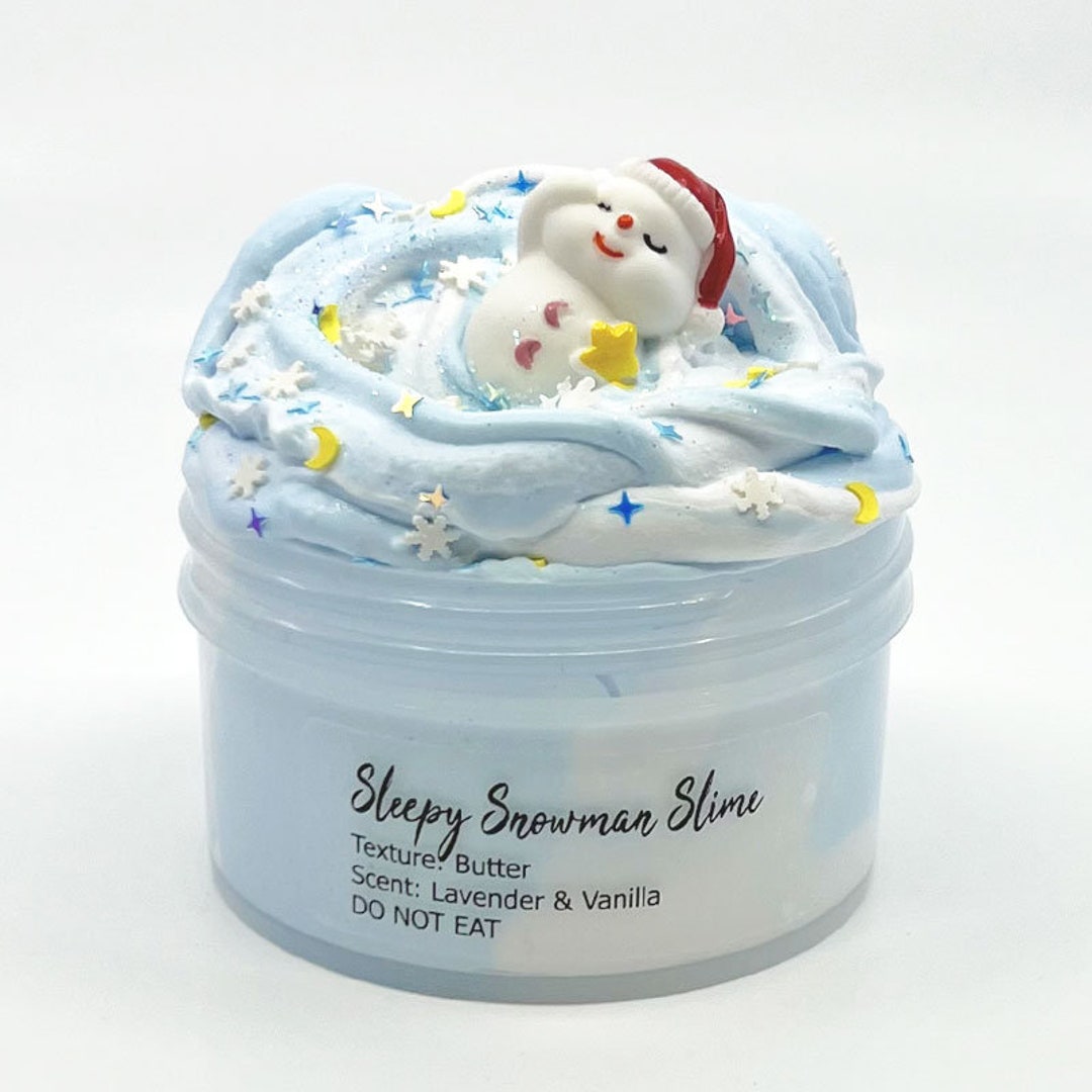 Sleepy Snowman Butter Slime, Aromatherapy, Slime, Christmas Gift ...