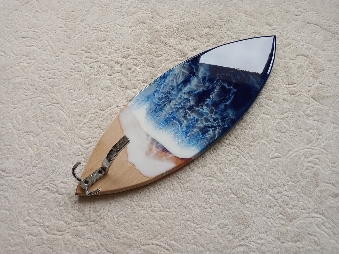 Resin Surfboard Wall Art,coastal Beach House Decor, Bath Bedroom Towel ...