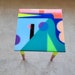 Natural Ocean Wave Blue Resin Beach Side Table, Wooden Sea Themed ...