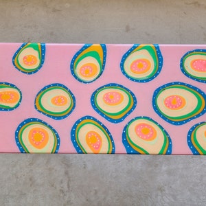 Unusual Pink Funky Colorful Side Narrow Resin Coffee Table, Maximalist ...