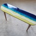 Natural Ocean Wave Blue Resin Beach Side Table, Wooden Sea Themed ...