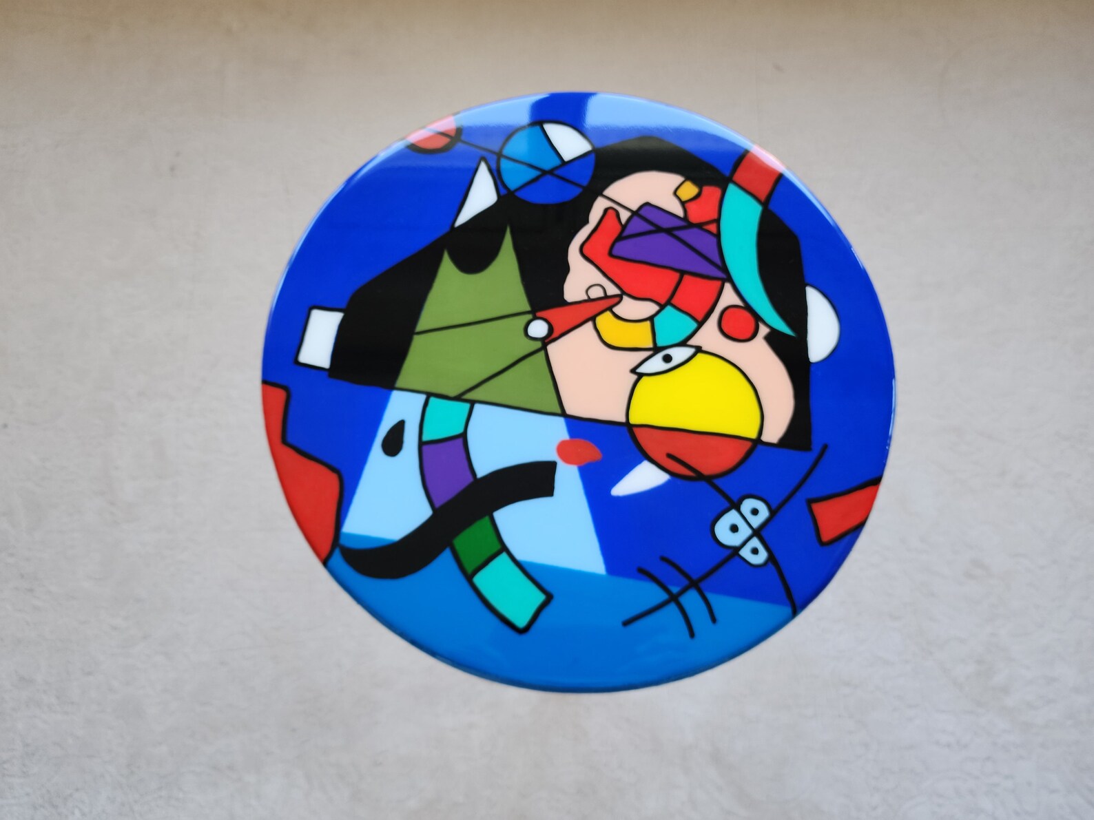 Round Unusual Abstract Funky Colorful Side Resin Coffee Tables - Etsy