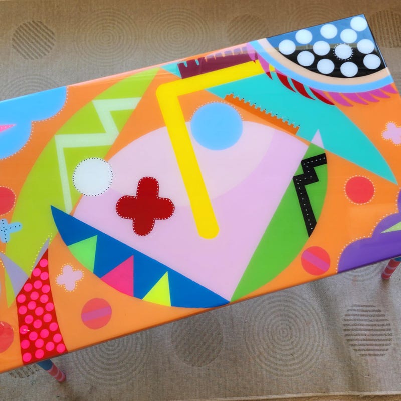 Retro Funky Side Table - Etsy