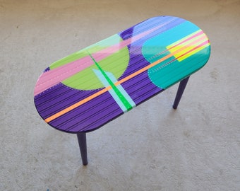 Unusual Pink Funky Colorful 3D Side Nesting Resin Coffee Tables ...
