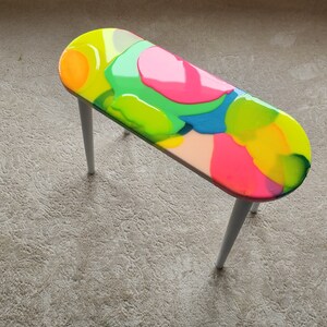 Unusual Pink Funky Colorful 3D Side Nesting Resin Coffee Tables ...