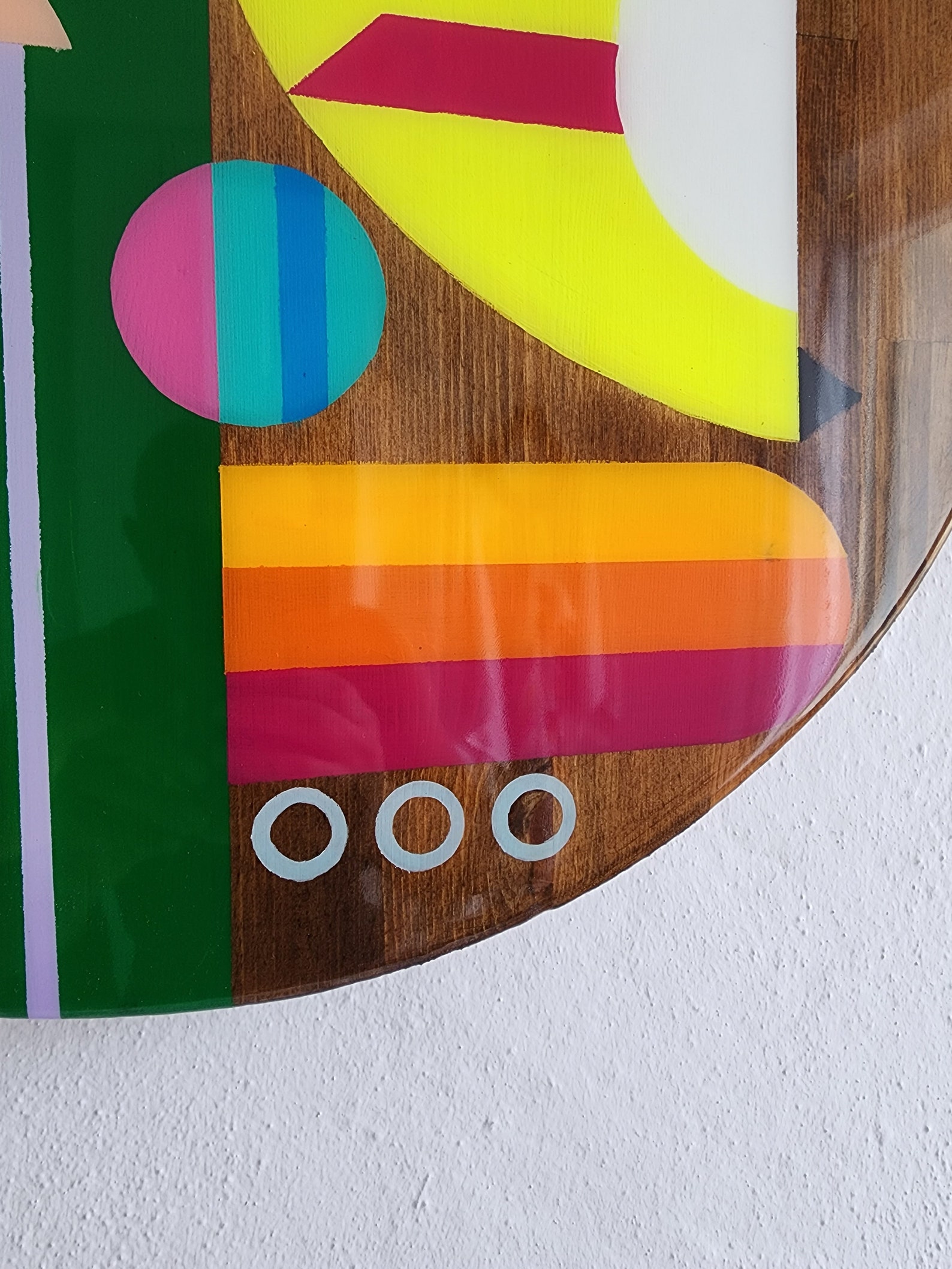 Funky Pop Art Resin Wood Wall Decor: Colorful Abstract Art - Etsy