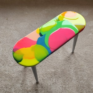 Unusual Pink Funky Colorful 3D Side Nesting Resin Coffee Tables ...