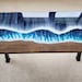 Epoxy Resin Ocean Wave Side Table: Beach Themed Wood End Table - Etsy