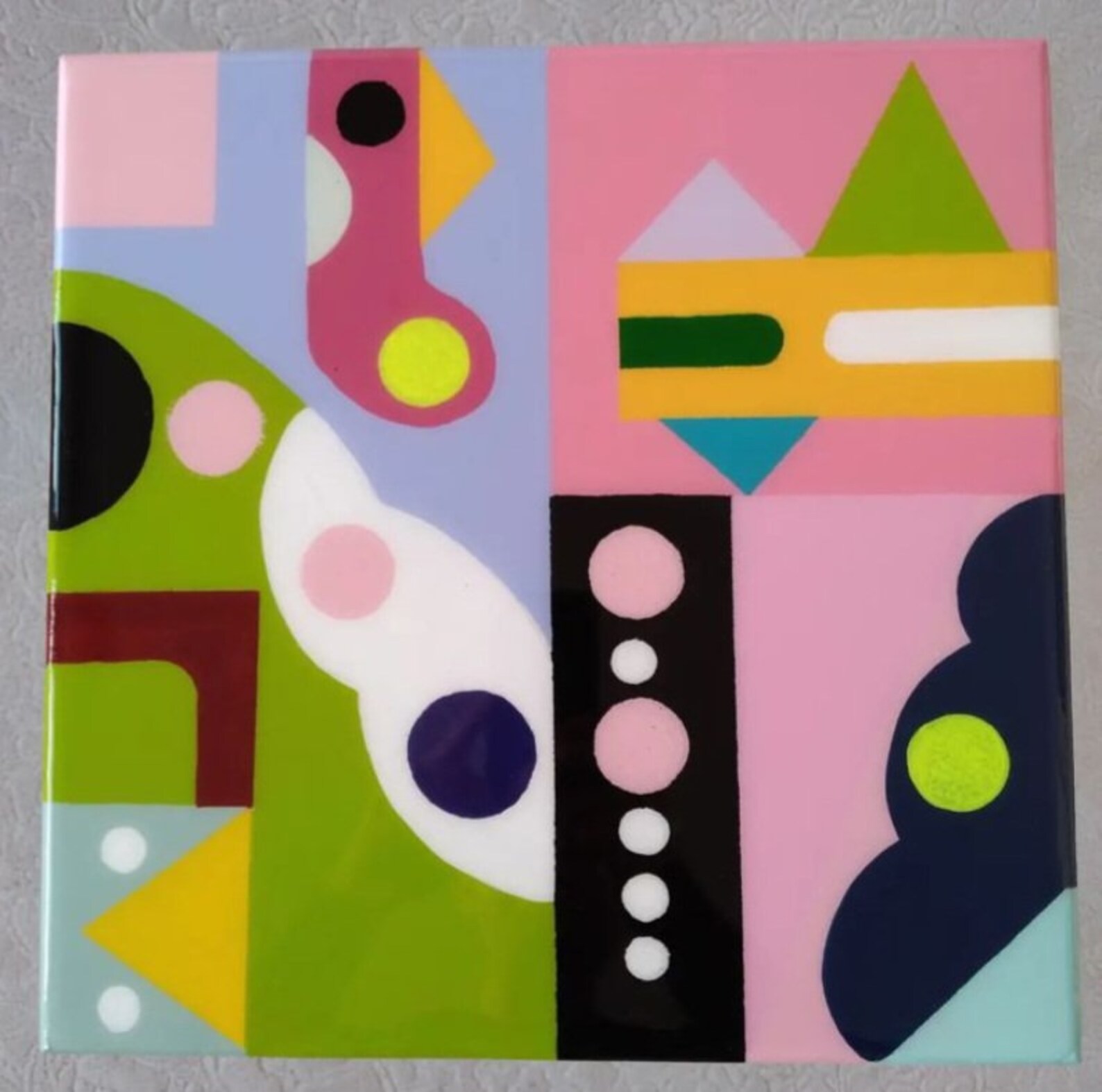 Colorful Small Funky Resin Side End Coffee Table Yellow Red - Etsy