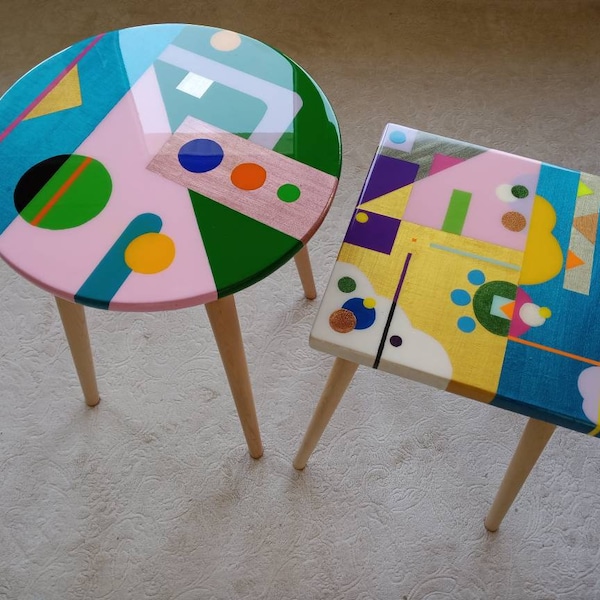 Blue Coffee Table - Etsy