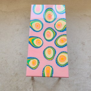 Unusual Pink Funky Colorful Side Narrow Resin Coffee Table, Maximalist ...