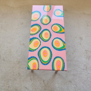 Unusual Pink Funky Colorful Side Narrow Resin Coffee Table, Maximalist ...