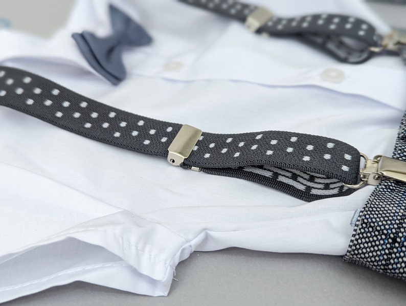 Boys 5pcs Grey Checker Formal Outfit Set With Shorts Summer - Etsy
