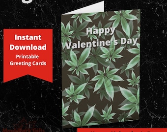Weed Valentines Card | Etsy