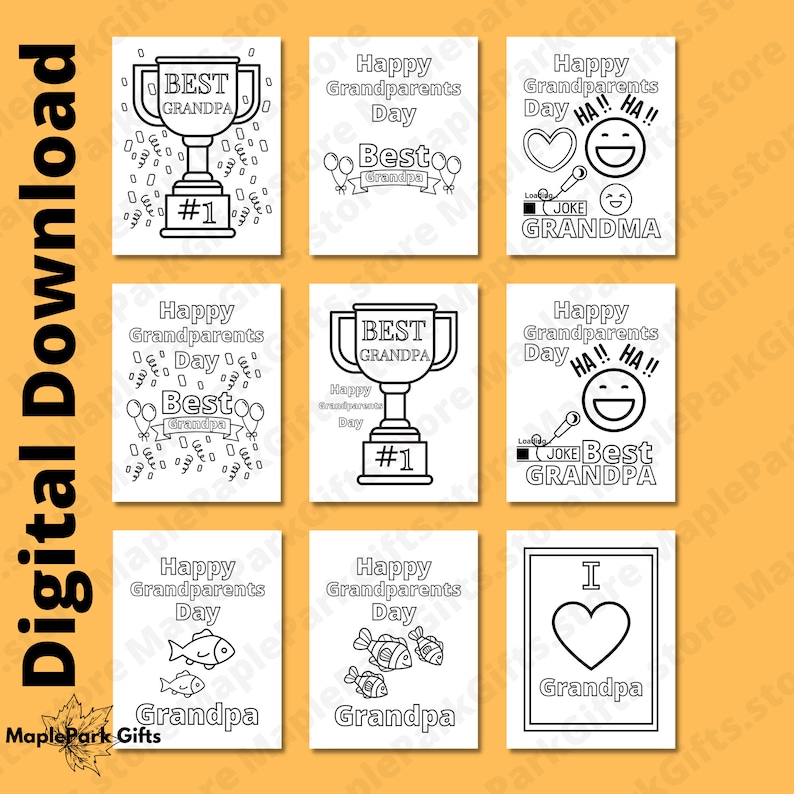 Happy Grandparents Day Grandma and Grandpa | Coloring Pages for Kids ...