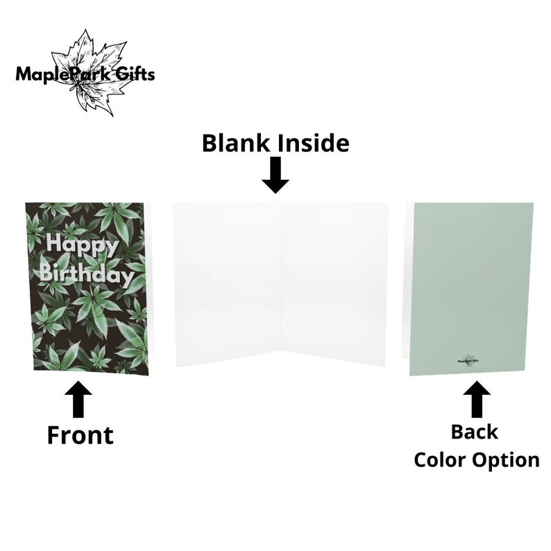 420 Marijuana Printable Happy Birthday Card Stoner Gift Pot Leaf ...