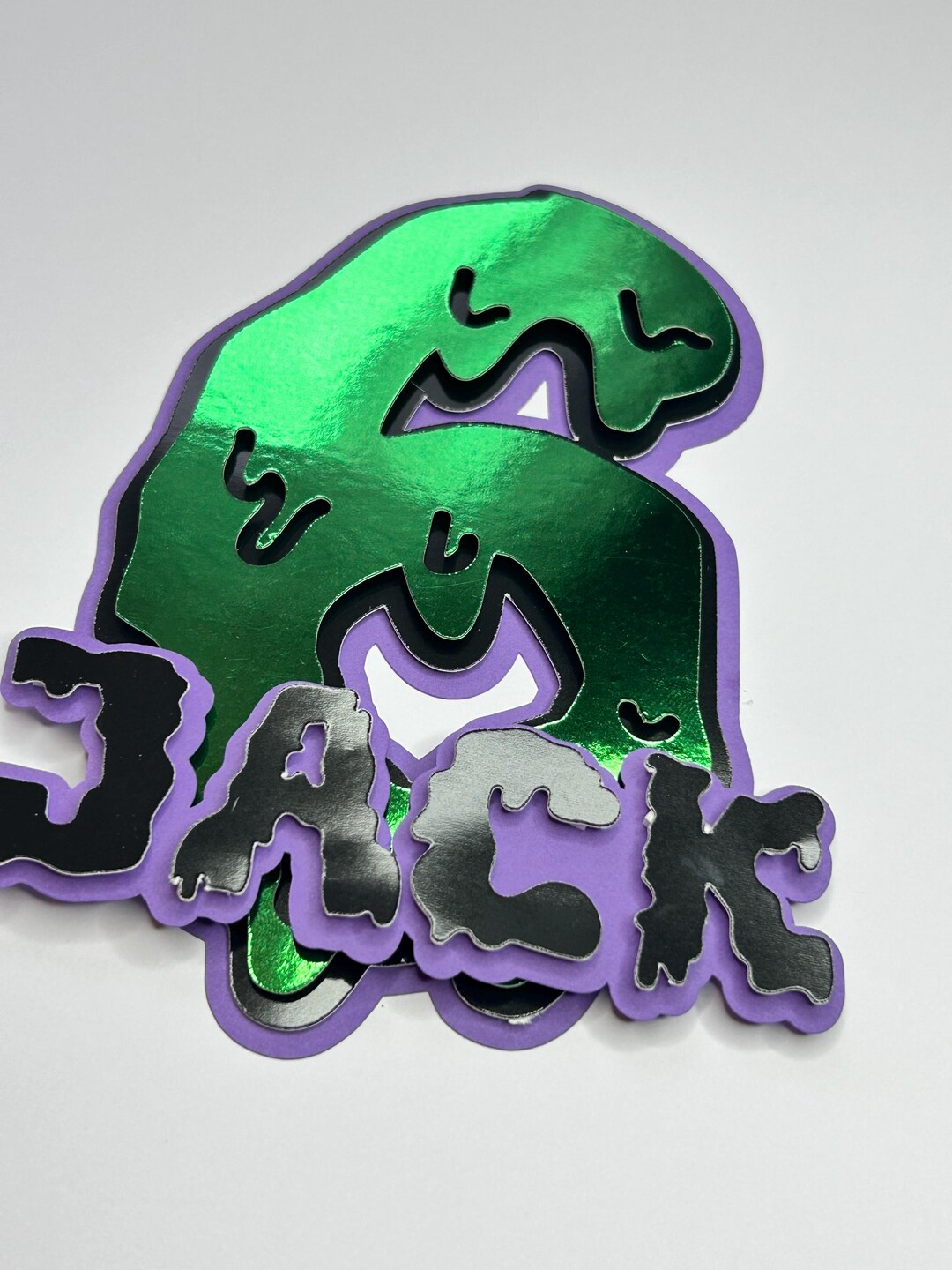 Cake Topper, Birthday Cake, Number Cake Topper, Slime, Boys Birthday ...