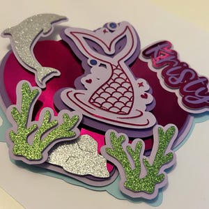 3d Cake Topper, Mermaid Cake Topper, Personalised Cake Topper, Under ...
