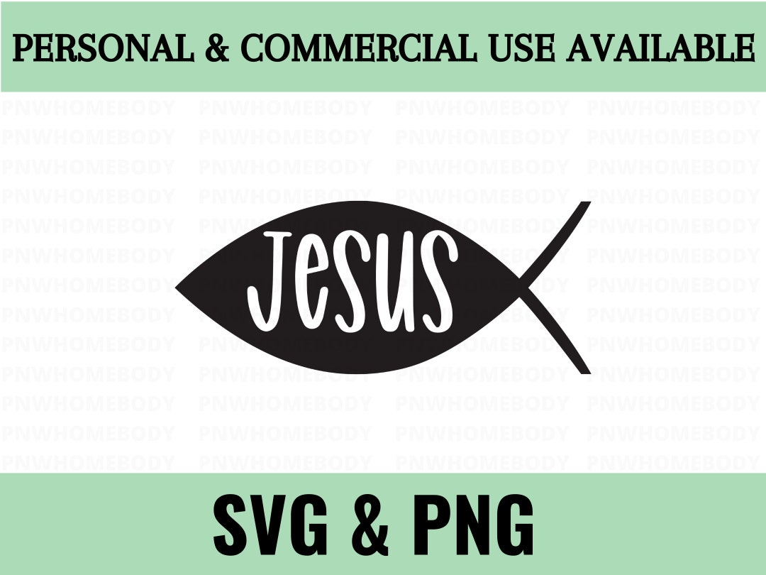 Jesus Fish Symbol Svg, Christian Svg, Scripture Svg, Bible Verse, Cut ...