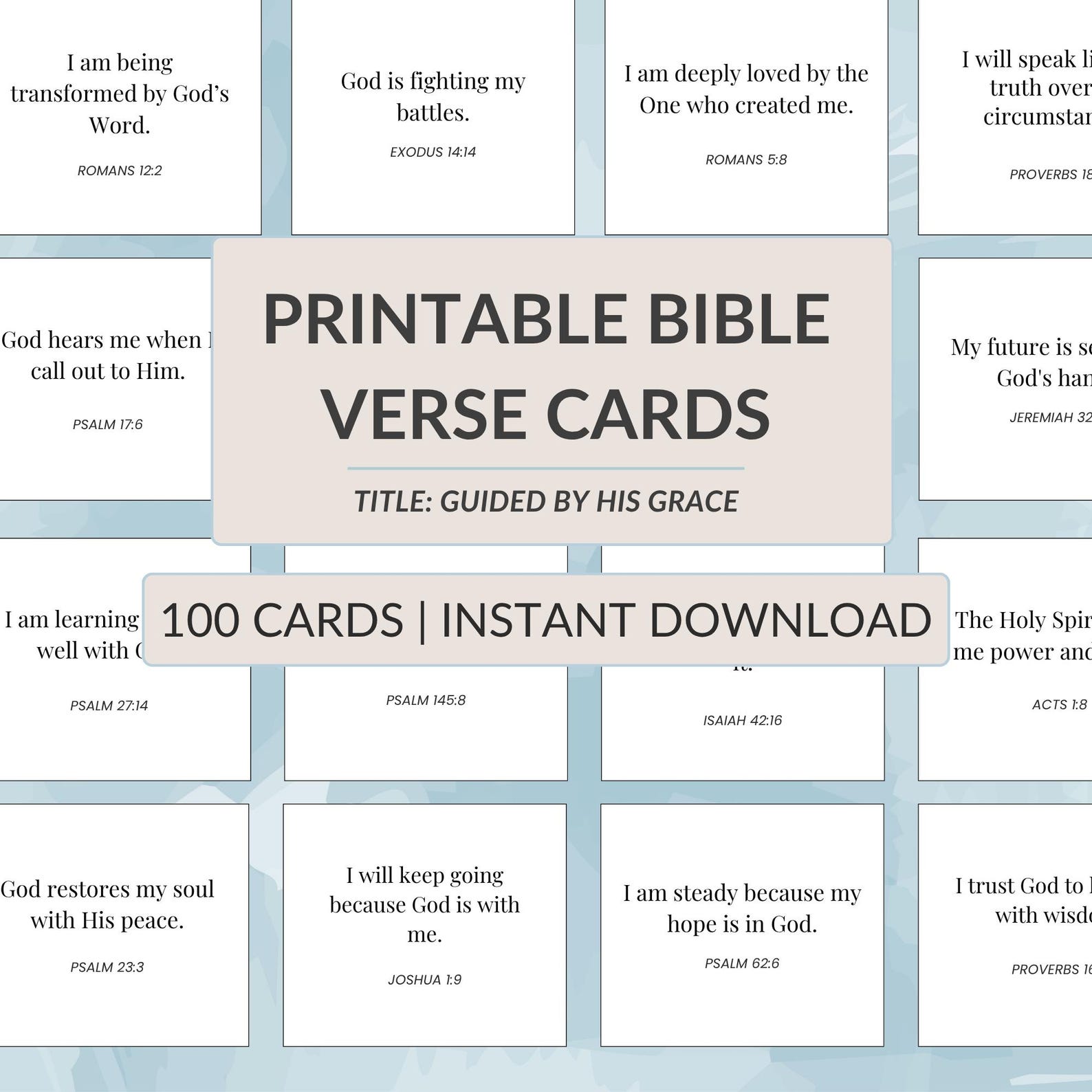 Bible Verse Affirmation Cards: Christian Scripture, Prayer & Grace ...