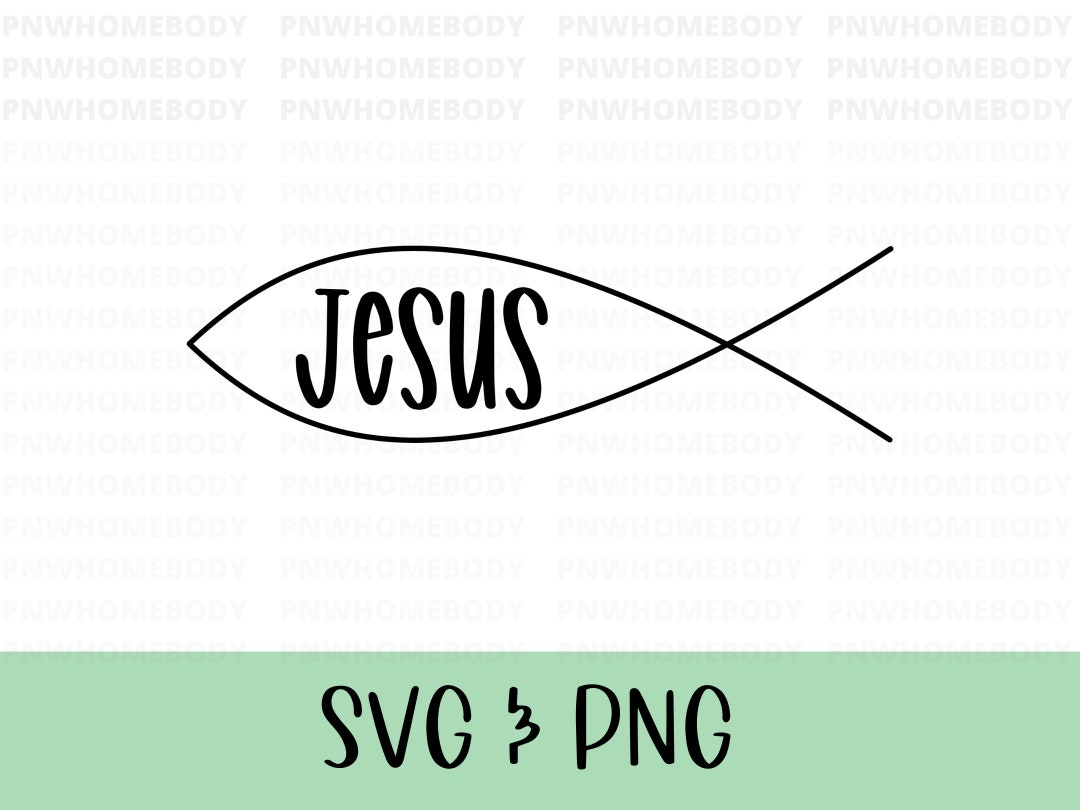 Jesus Fish Symbol Svg Png, Ichthys Fish Svg, Christian Svg, Faith Svg ...