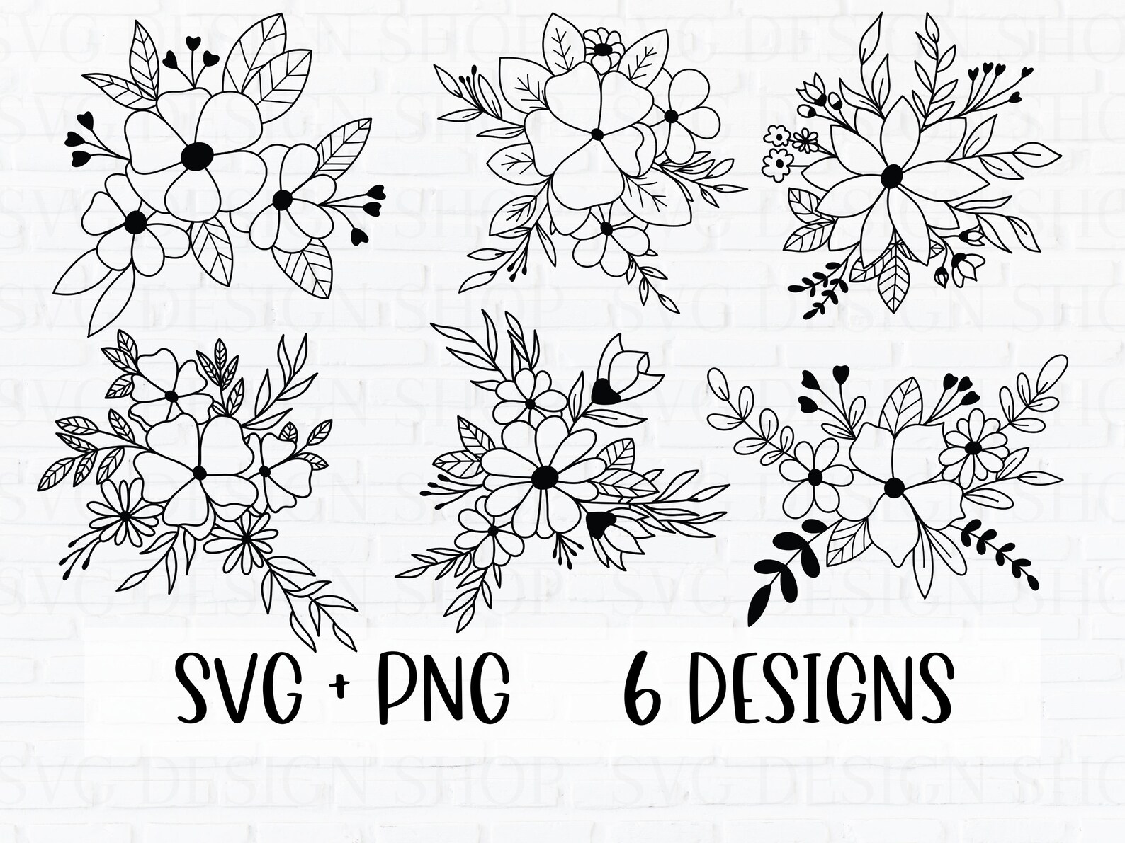 Flower Svg, Floral Svg, Floral Clipart, Wildflower Svg, Floral ...