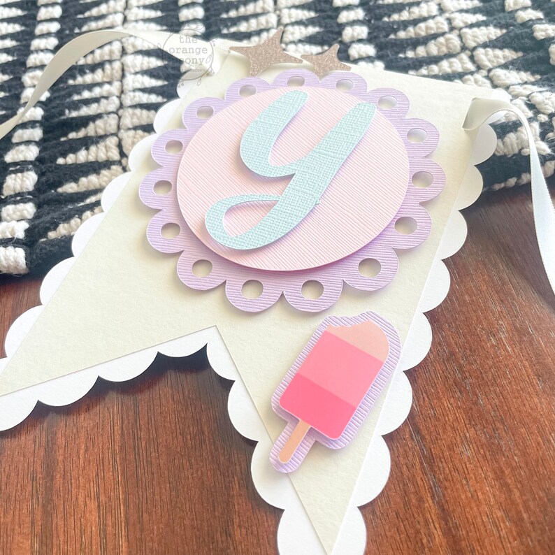 Icecream Birthday Name Banner Icecream Party Decoration - Etsy