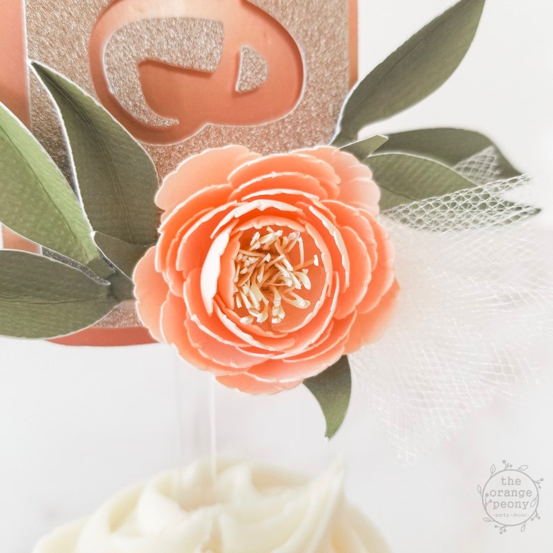 No. 1 Topper Floral Cake Topper One Cake Topper | Etsy