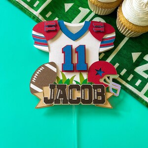 Football Cake Topper: First Birthday Party Decoration - Etsy