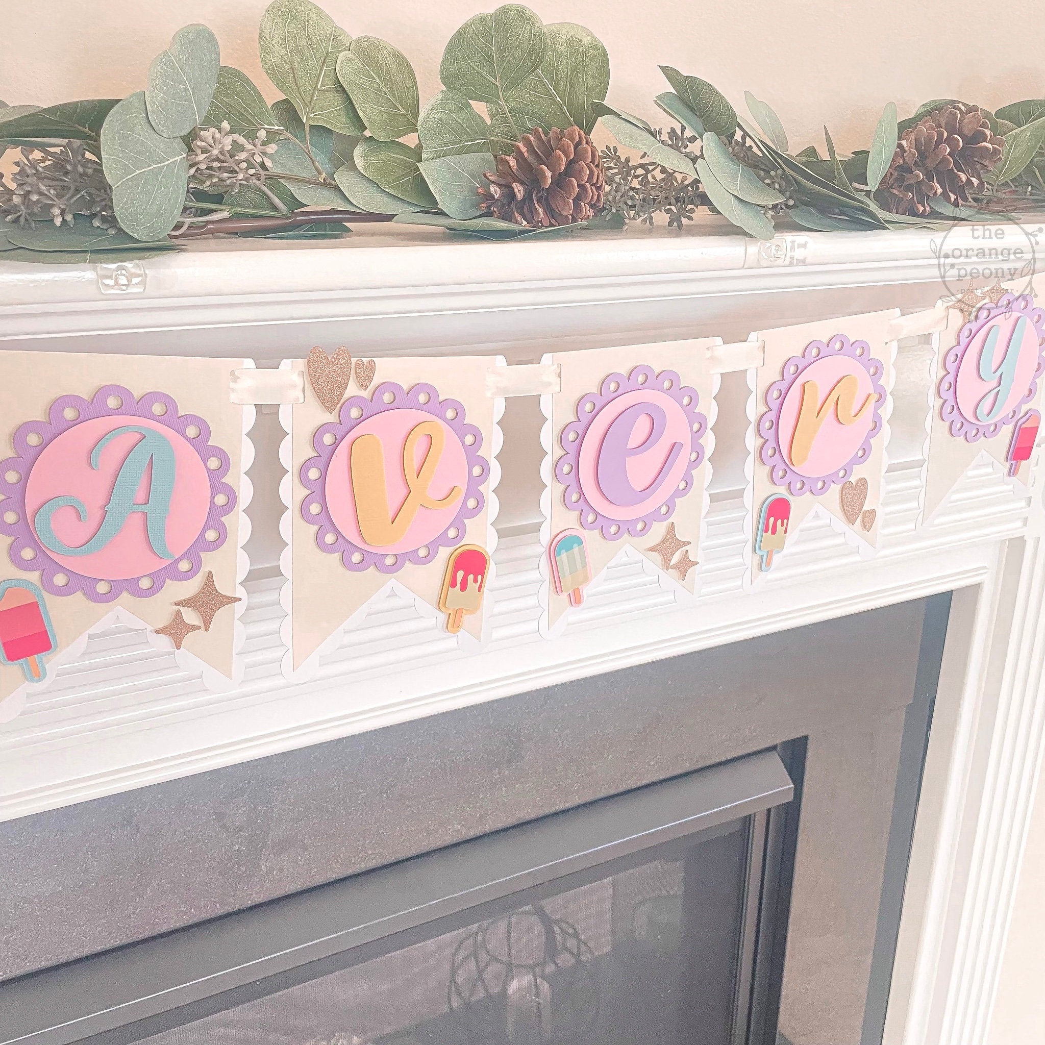 Icecream Birthday Name Banner Icecream Party Decoration - Etsy UK