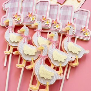 ONE SILLY GOOSE Birthday Bundle, Goose Cake Topper, Goose Theme ...