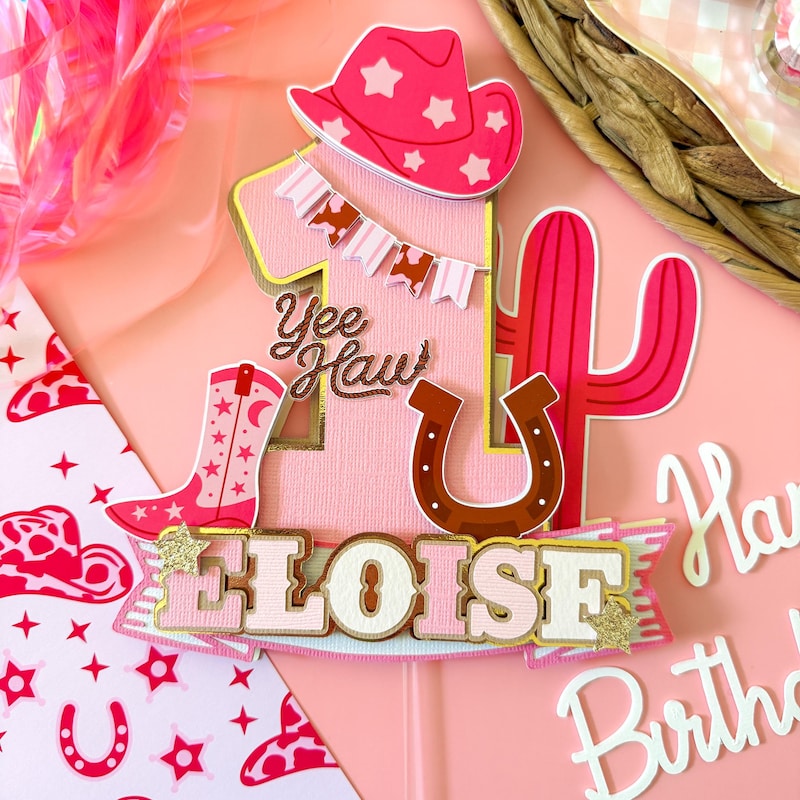 Western Cake Topper - Etsy
