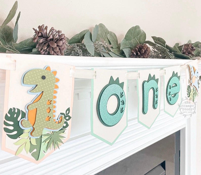 Dinosaur Birthday Banner Dino Party Decorations Dinosaur - Etsy