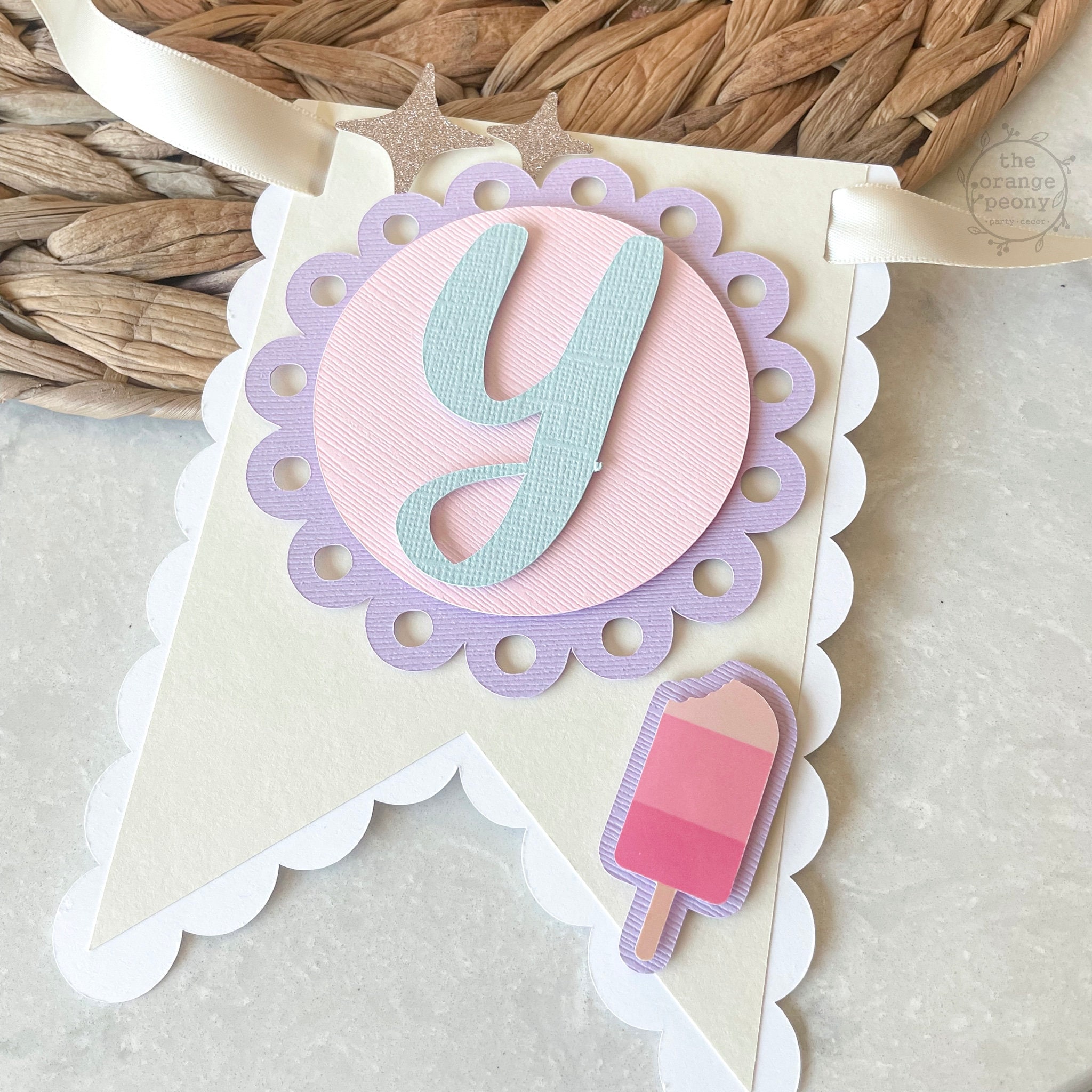 Icecream Birthday Name Banner, Icecream Party Decoration, Icecream ...