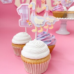 ONE SILLY GOOSE Birthday Bundle, Goose Cake Topper, Goose Theme ...