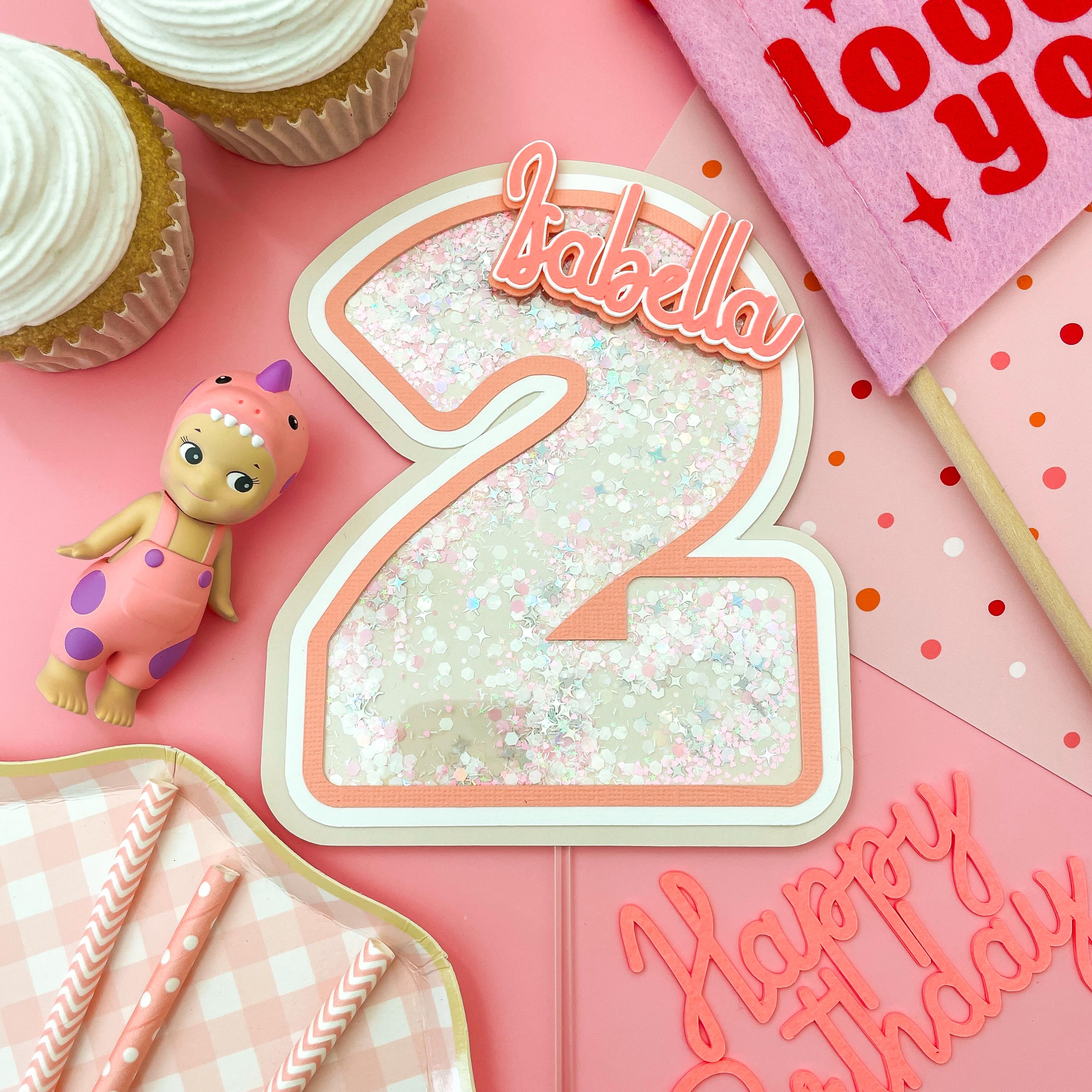 Lavender Number 3 Shaker Cake Topper: Birthday Party Decoration - Etsy